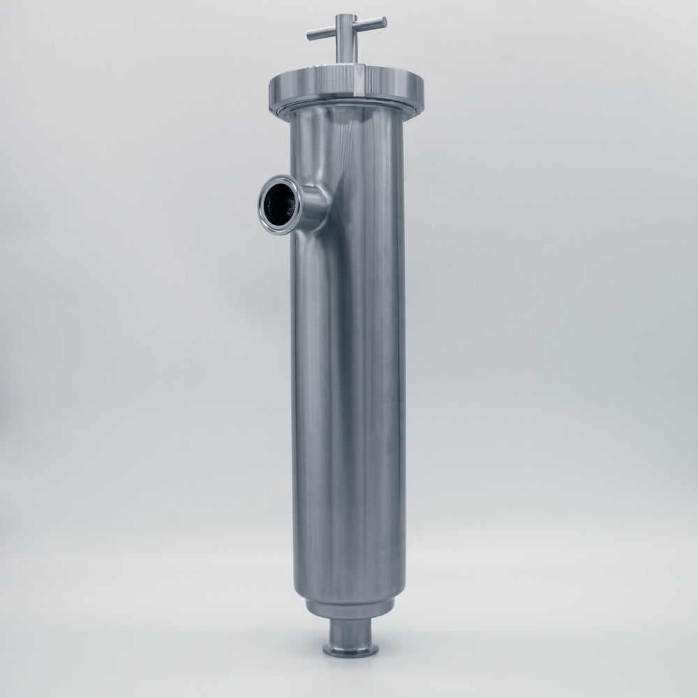 (4.0"x22") 1.5" Tri-Clamp Angled In-Line Strainer