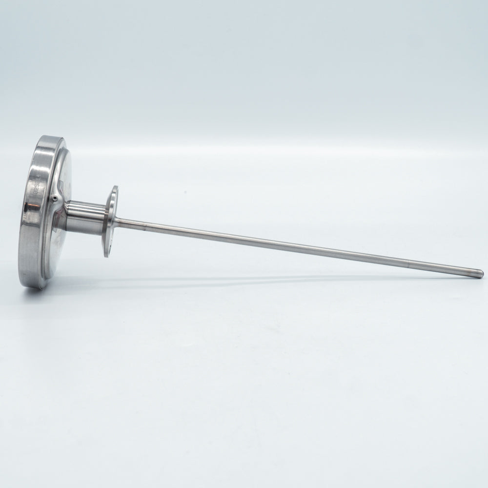 1.5" Tri-Clamp Temperature Gauge with 10.5" Probe (0-220F)