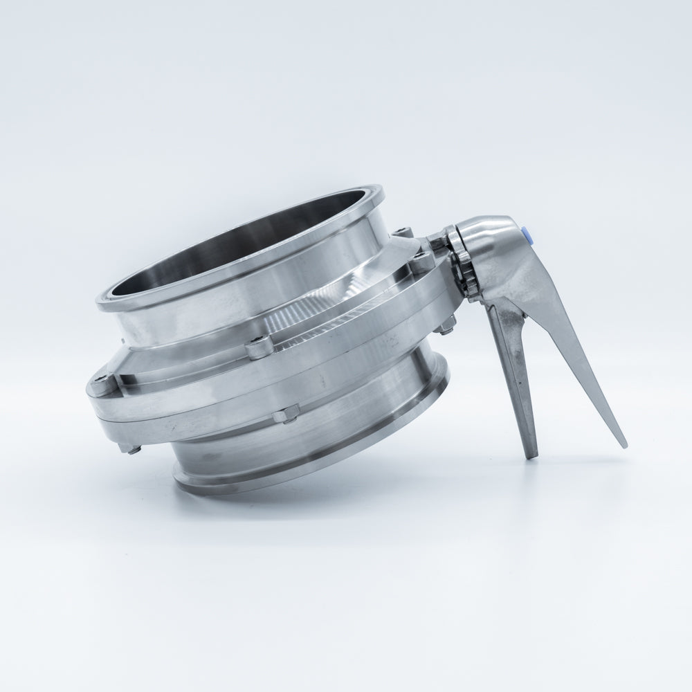 6" Tri-Clamp Squeeze Trigger Butterfly Valve