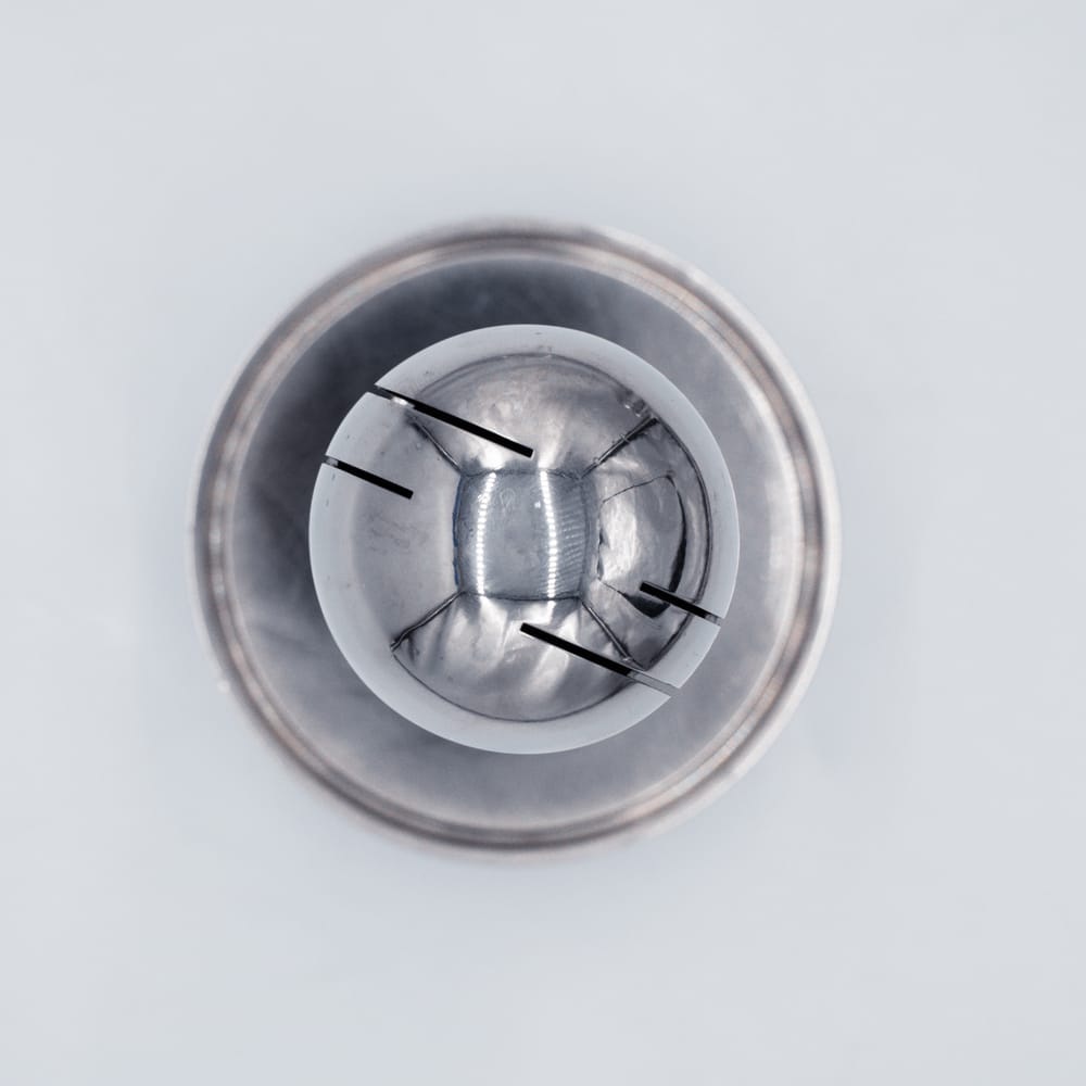 Rotating CIP Spray Ball 1.5" Tri-Clamp on 3" Tri-Clamp Cap